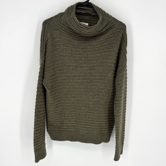 Madewell | Sweaters | Madewell Olive Green Cowl Neck Wool Blend Sweater ...
